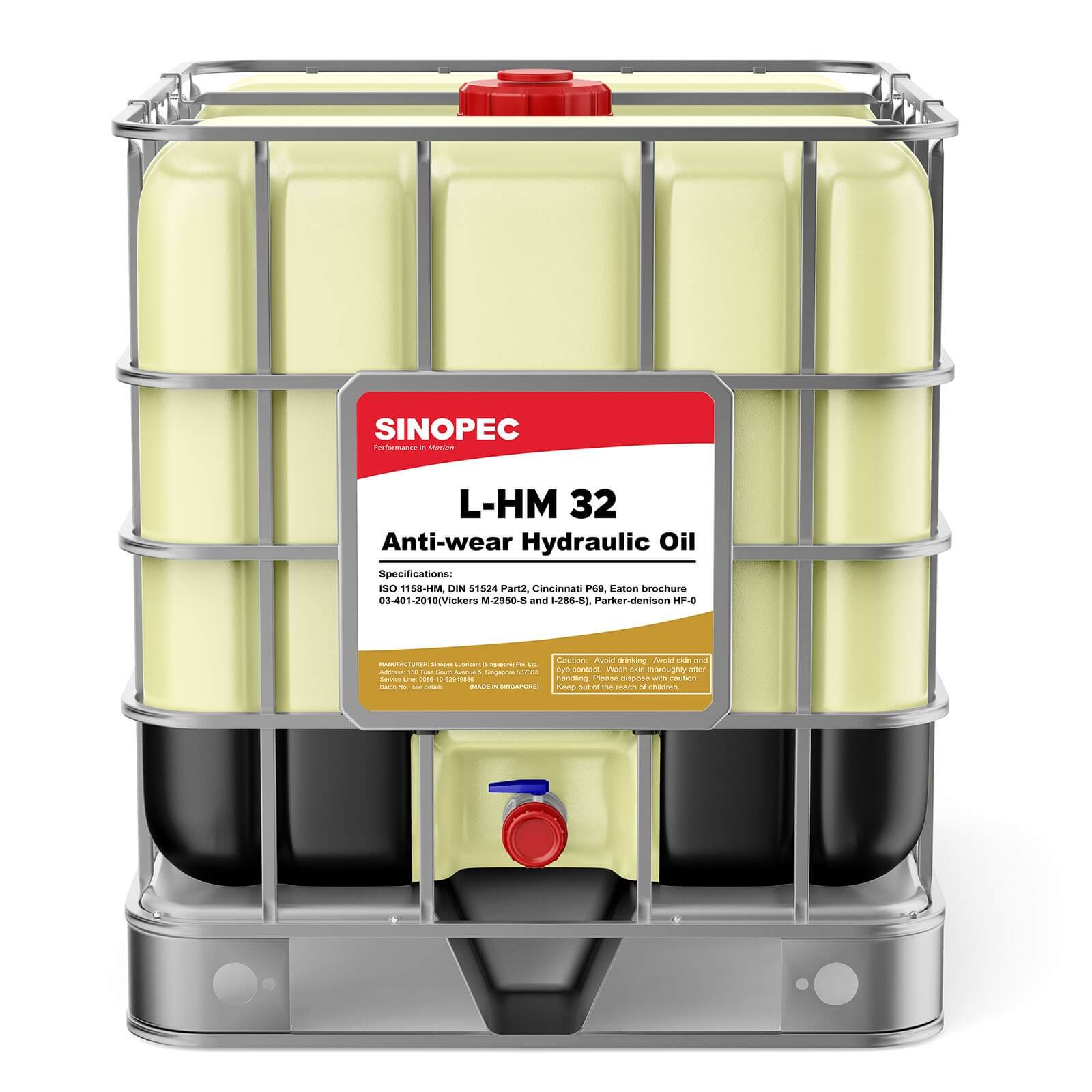 Sinopec L-HM 32 Anti-wear Hydraulic Oil | 275 Gallon Tote
