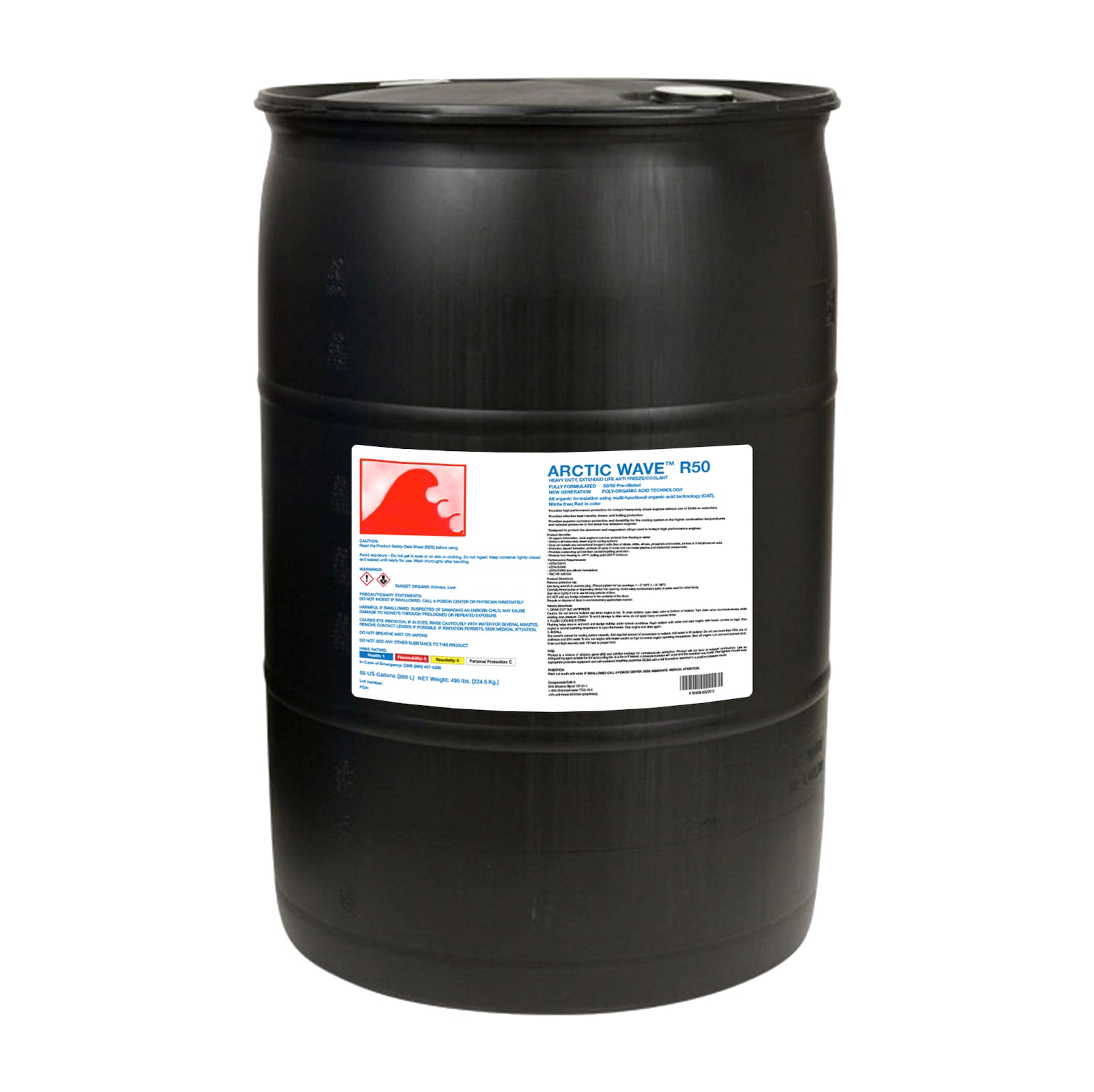 Heavy Duty Extended Life Antifreeze & Coolant - 50/50 - Red - 55 Gallo